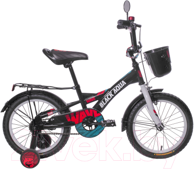 Black Aqua Wave New 16 KG1628 со светящимися колесами (черный/красный ...
