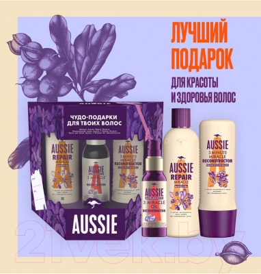 Aussie Шампунь+реконструктор волос 3 Min Mir+масло 3 Mir Oil Rec (300мл ...