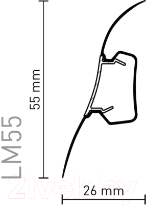 Arbiton LM 55 Дуб Аляска (2.5м) Плинтус купить в Минске, Гомеле ...