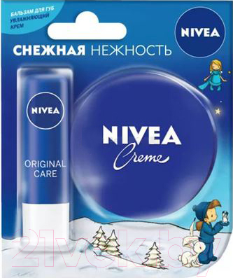 Nivea Снежная нежность Базовый уход бальзам д/губ + Универсальный крем ...