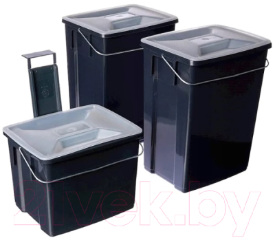 Curver Biobox / 245948 (3шт, черный) Система сортировки мусора купить в ...