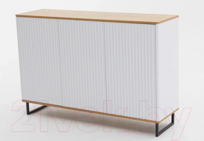 Shtabe Royal 5051 эко (белый-дуб сантана-черный) Тумба купить в Минске ...