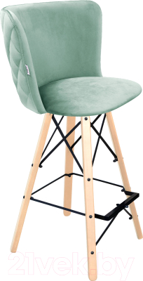 Sheffilton SHT-ST36-3/S80 (нежная мята/прозрачный лак/черный) Стул барный купить в Минске ...
