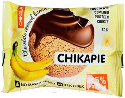 Chikalab Chikapie Банан в шоколаде (60г) Протеиновое печенье купить в ...