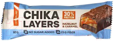 Chikalab Chika Layers Лесной орех с карамелью (60г) Протеиновый ...
