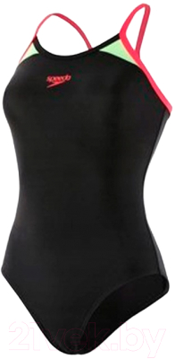 Speedo Splice Thinstrap Racerback/810837 C735 р-р 30, черный/розовый ...