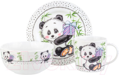 Elan Gallery Панда с подарком / 290164 Набор столовой посуды купить в ...