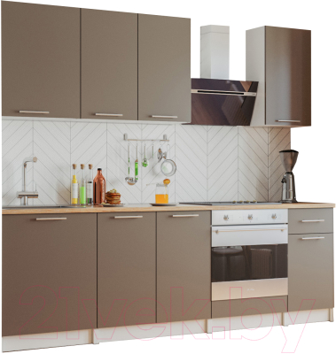 Mebel-Ars Моника 2.4м (трюфель) Кухонный гарнитур 240 см купить в ...