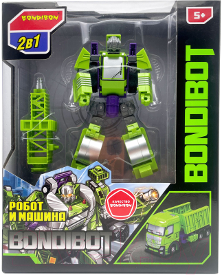 Bondibon Bondibot Дорожный каток / ВВ5935 (зеленый) Робот-трансформер ...
