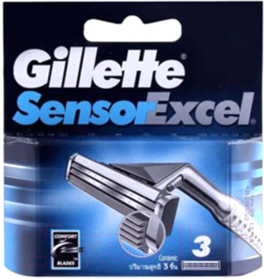 Gillette Sensor Excel 3шт Набор сменных кассет купить в Минске, Гомеле ...