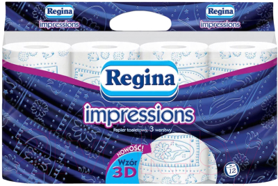 Regina Impressions голубая (12рул) Туалетная бумага купить в Минске ...