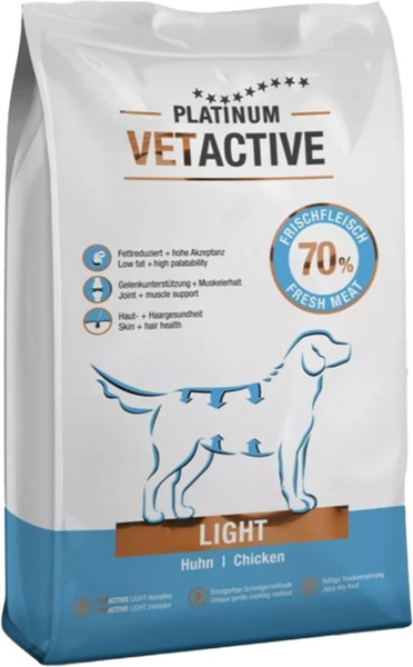 PLATINUM Vetactive Light для взрослых собак с курицей (1.5кг) Сухой ...