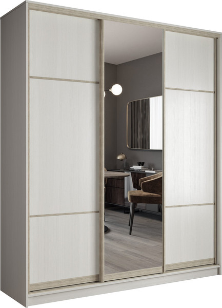 Евва АЭП ШК.3.03 176 BbBbH.02 бодега белый/бодега белый/дуб шато Шкаф ...