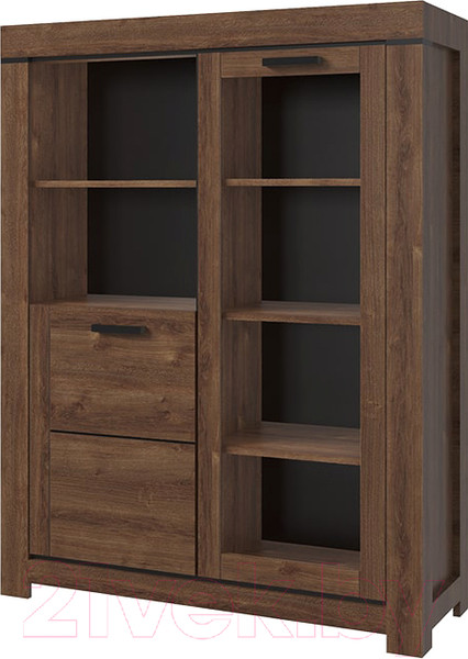 Anrex Brass 1V1D2N дуб экспрессив/бронзовый Шкаф с витриной купить в Минске, Гомеле, Витебске ...