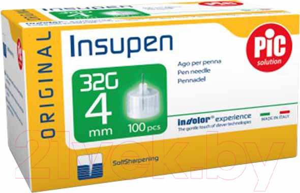 Pic Solution Insupen Original G32 0.23x4мм 100шт Набор игл для ...