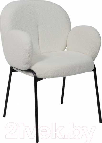 AksHome Charley кремовый букле QQS1/черный Кресло мягкое купить в ...