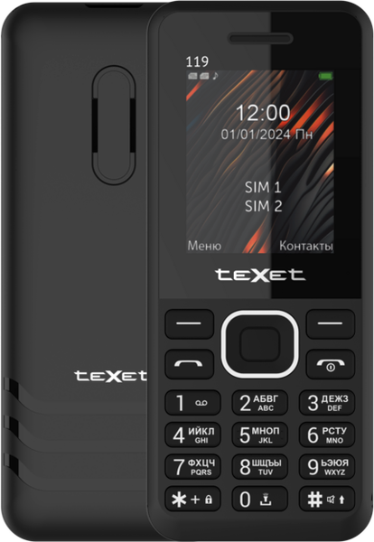 Texet TM-119 черный Мобильный телефон купить в Минске, Гомеле, Витебске, Могилеве, Бресте, Гродно