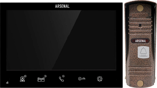 Arsenal Грация Pro SD + Триумф Pro черный/коричневый Видеодомофон ...