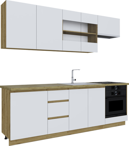 Anrex Set Plus-240 дуб наварра/белый Кухонный гарнитур купить в Минске, Гомеле, Витебске ...